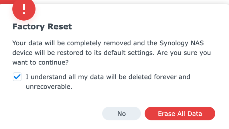 How to Factory Reset a Synology NAS in 2023 - WunderTech