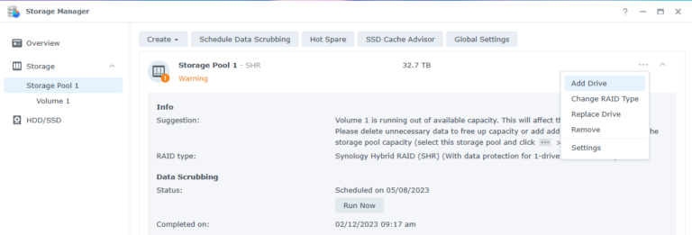 Adding Drives to a Storage Pool on a Synology NAS - WunderTech