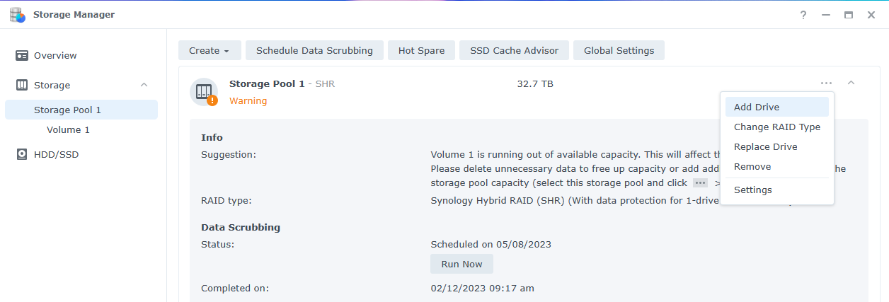 Adding Drives to a Storage Pool on a Synology NAS - WunderTech