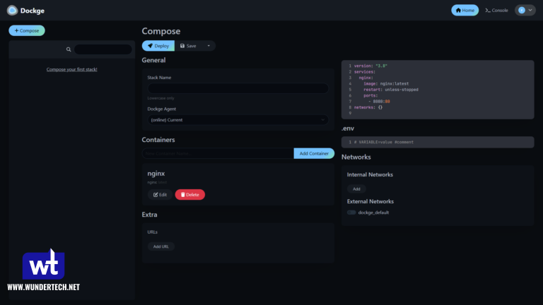 Meet Dockge: A Beautiful Docker Container Management Tool - WunderTech
